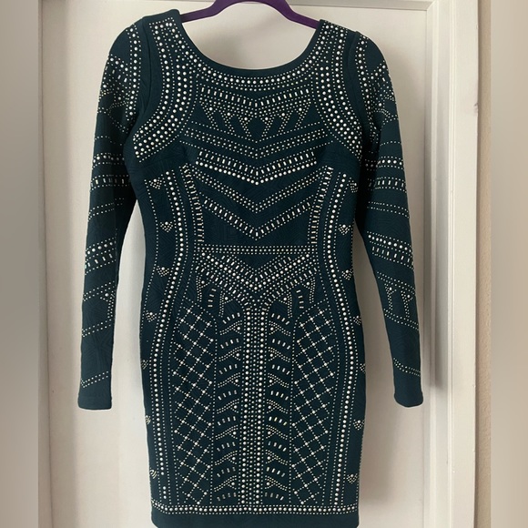 Dresses | Teal Beaded Dress | Poshmark
